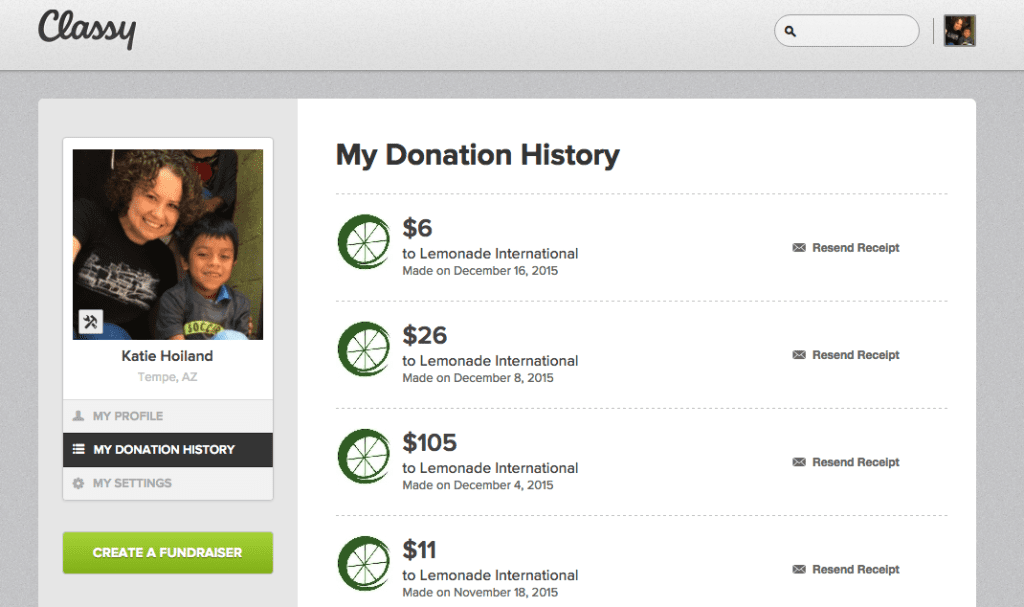Lemonade International - Accessing Your Classy Donation Dashboard ...